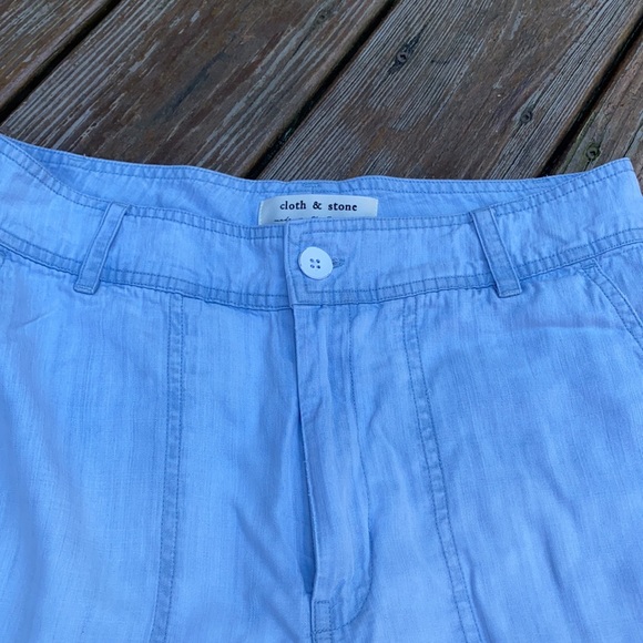 cloth & stone | Shorts | Cloth Stone Light Blue Cuffed Shorts Size ...